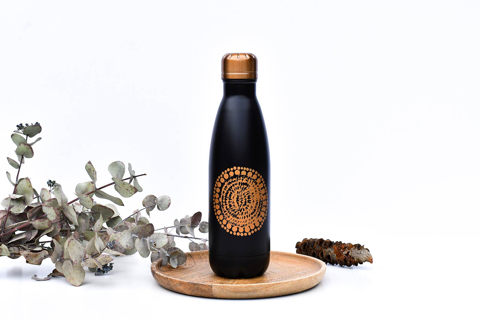 Eco Travel Flask – Black – Ochre Dawn